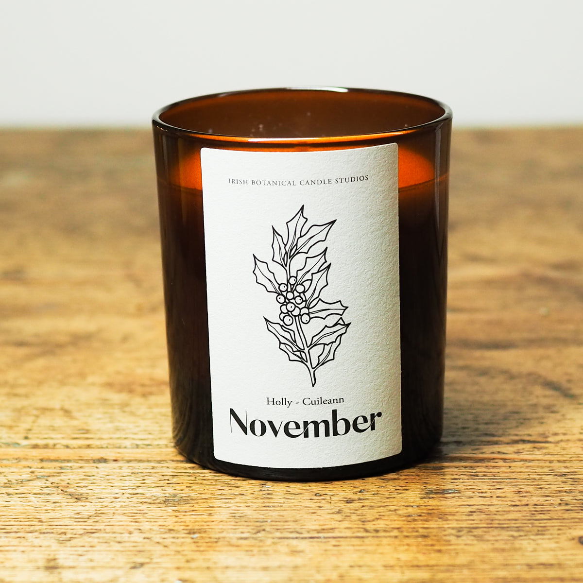 Holly - November Birth Flower Candle – The Bearded Candle Makers